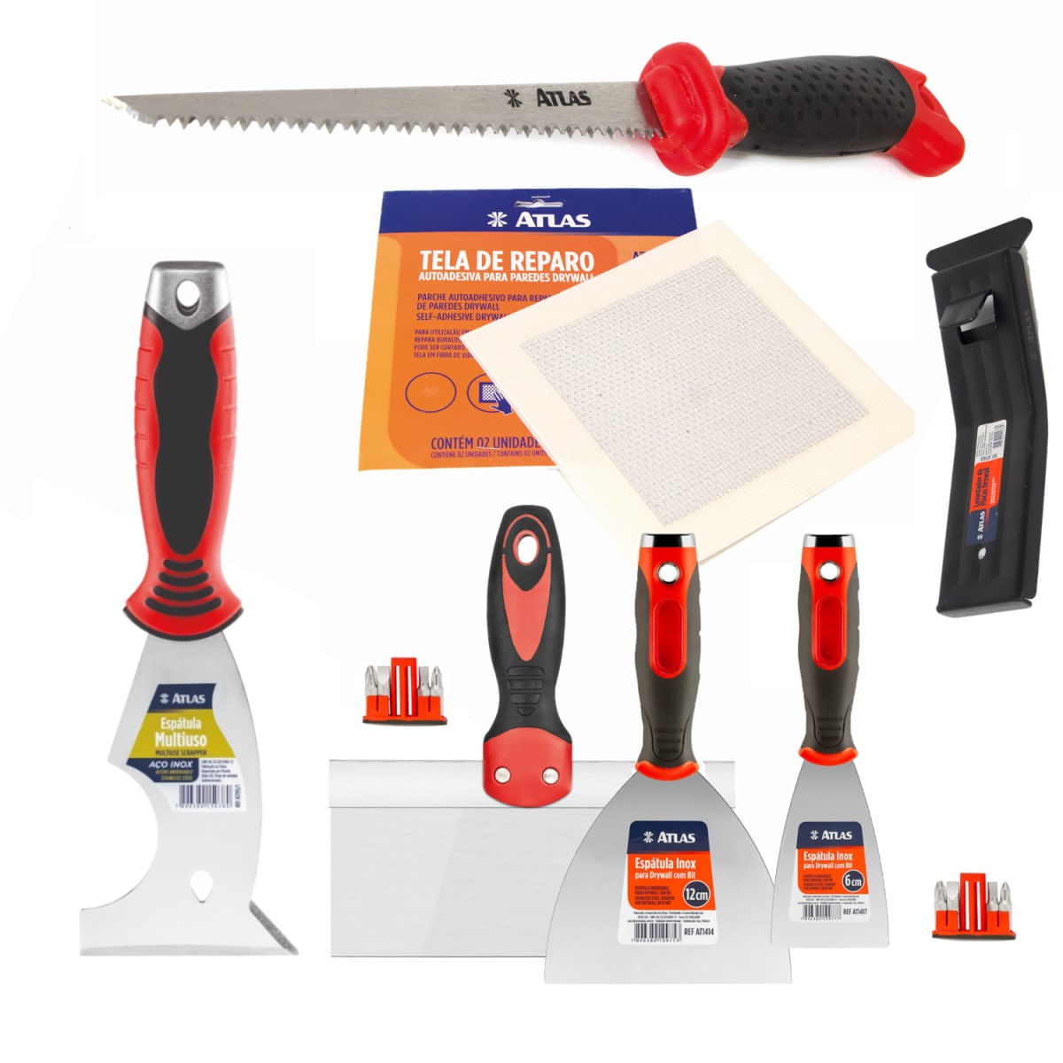 Combo Serrucho Drywall Con Espatulas Drywall y Palanca Para Placas ...